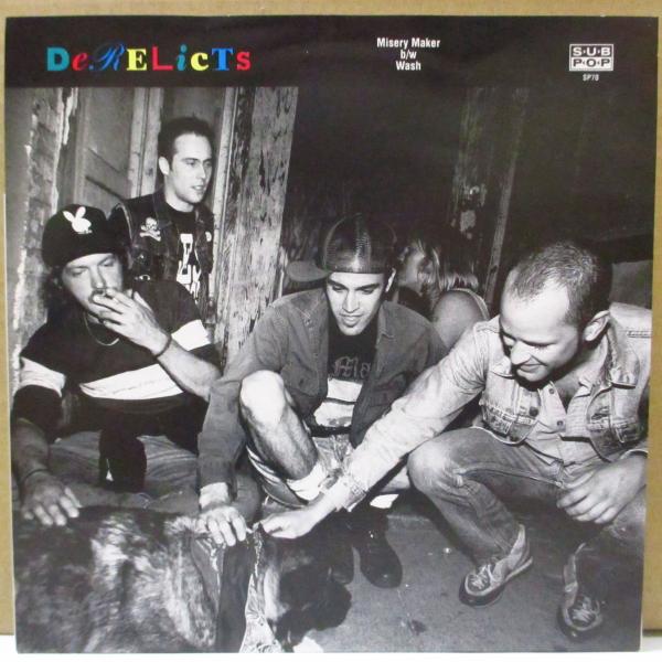 b/w「Wash」(US/Sub Pop SP 70/90.Limited.Yellow Paper Label Large Hole Centre Blue Marble Vinyl 7"+Insert/PS)80年代後半?90年代前半に...