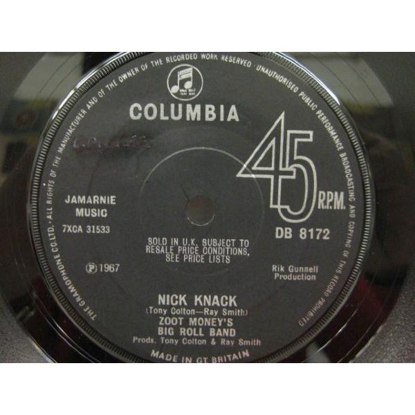 (UK/Columbia DB-8172/'67 Orig.Flat Center Logo Top，SIlver Print Black Label 45+CS)英国モッズ界大御所、ハモンド・オルガン名手「ズート・マネー」、'67年コミカ...