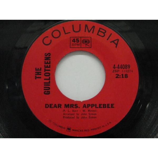 (US/Columbia 4-44089/'66 Orig.Round Logo Red Label 45)あの「フィル・スペクター」も惚れ込んだと言われる、メンフィスのハーモニー・ポップ・グループ「ギロティーンズ」、'66年5作目で、完成...