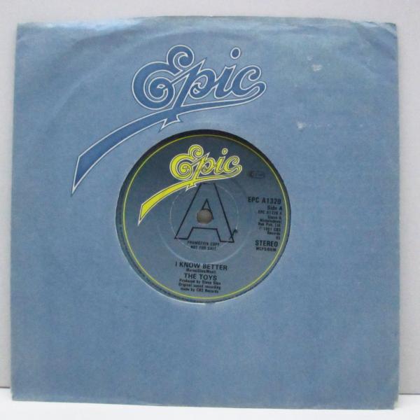 b/w Army Toys (UK/Epic EPC A1320/81.Promo Yellow Script Logo Blue Label Flat Centre 7"/Label Sleeve)  有名な英国(St Albans)TO...