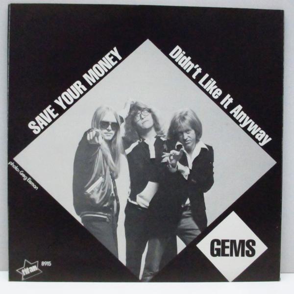 b/w Didn't Like It Anyway (US/Titan 8915 /78.Orig.Black &amp; Red Label Big Hole Centre 7"+PS) カンサス・シティのパワーポップ・トリオ、 Gems...