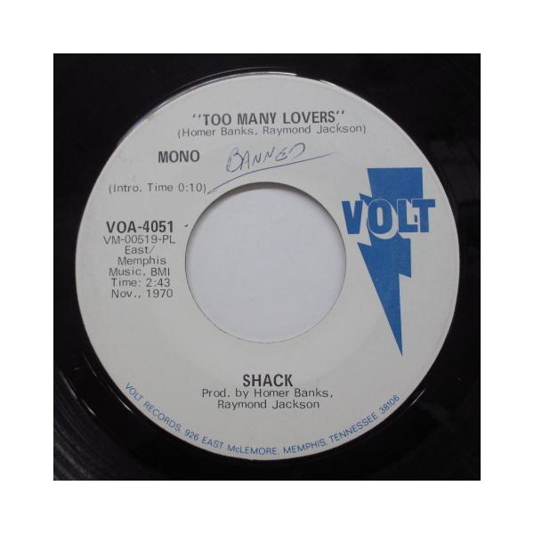 (US/Volt VOA-4051/'70 Promo Blue Logo White Label Mono/Stereo 45) 米カルトSOULグループ「シャック」、'70年奇才コンビ「Homer Banks/Raymond Jacks...