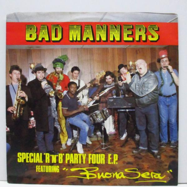 (UK/Magnet MAG 211/'81 Orig.White Label Flat Centre 4-Tracks 7"+PS) A1以外はアルバム未収録の「バッドマナーズ」'81年の4曲入りEP ! Buona Sera / Don...