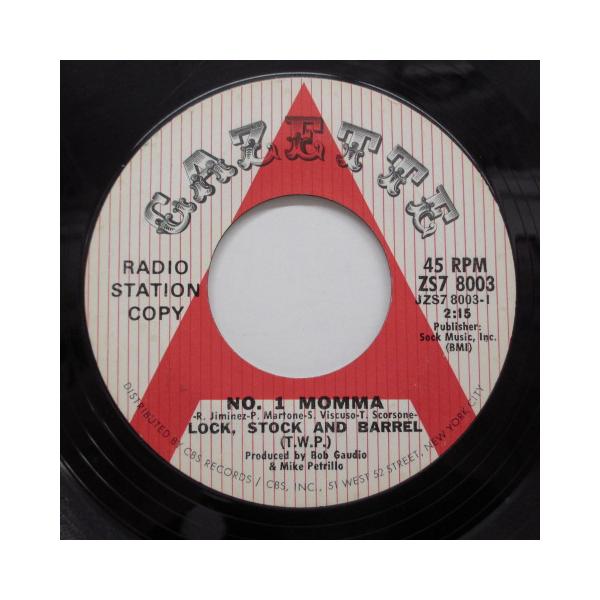 b/w All Because Of You (US/Cazette-8003/'70 Round Logo Promo Red Big-A Label 45)ブルーアイド？カルトFUNKグループ「ロック，ストック＆バレル」、'70年大手C...
