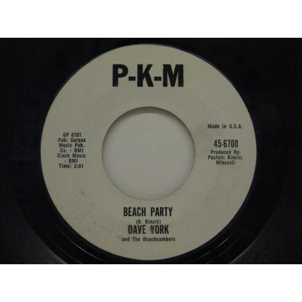 ＊　(US/P.K.M.-6700/'62 Block Logo Top White Label 45)「ポール・リヴィア＆レイダーズ/ジップコーズ」の仕掛け人としても有名な奇才「トム・パクストン」が手掛けた、米マイナー・サーフ・グループ「...