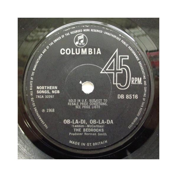 (UK/Columbia DB-8516/'68 Orig.Silver Logo Black Label Flat Center 45) 英リーズ・インド系英国人ポップ・グループ「ベッドロックス」、'68年英コロンビア社からのデビュー・シ...