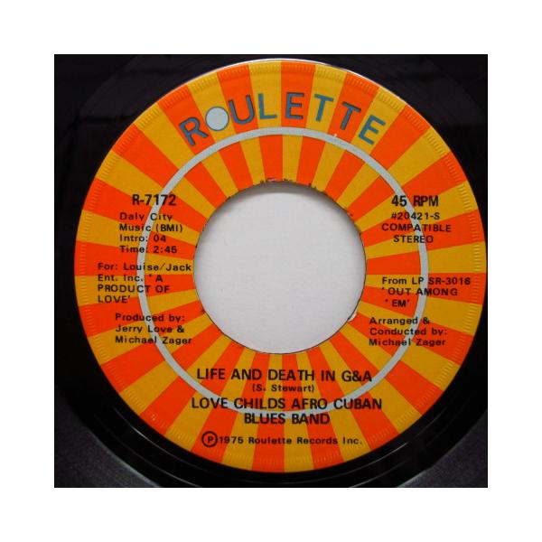 (US/Roulette-7172/'75 Orig.Blue Round Logo，Orange Roulette Label 45)奇才Michael ZagerによるN.Y.スタジオ・DISCOグループ、スライ＆ファミリー・ストーンの...