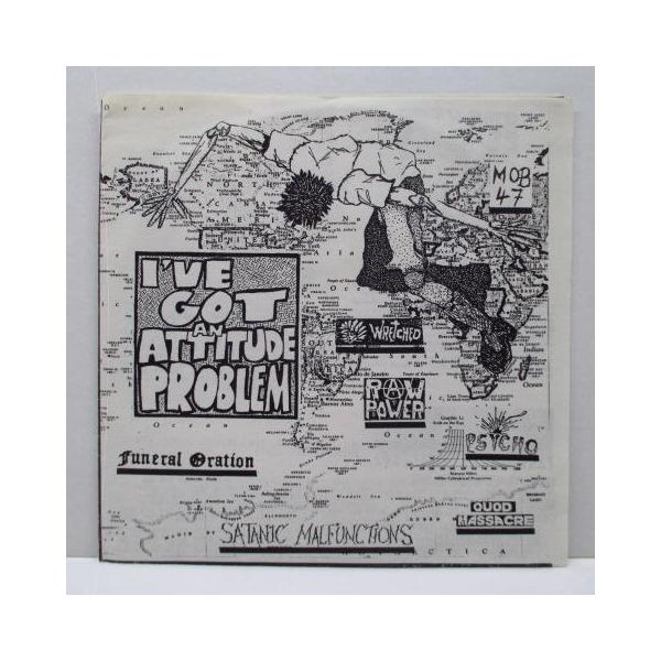 (US &amp; UK /BCT - Loony Tunes/87.Orig.Handwriting Red Label Flat Centre 11曲入り7"+PS) Wretched、Raw Power 、Psycho 、Satani...