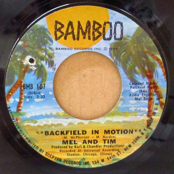 b/w Do Right Baby (US/Bamboo-107/’69 2nd Press Color Picture Label 45) 後のSTAX社作でも知られる、シカゴで活躍をした従兄弟SOULデュオ「メル＆ティム」の、'69年2...