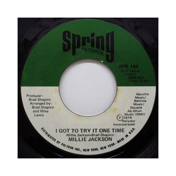 b/w Get Your Love Right (US/Spring-144/'74 Orig.Black Logo Green Top &amp; White Label 45)米SOUL界重鎮女性SOUL歌手ミリー・ジャクソン」、'74...