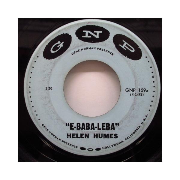(US/GNP-159/'60 Orig.Black Dot Logo Light Blue Label 45)カウント・ベイシー楽団のビリー・ホリデイ後釜R&amp;B歌姫「ヘレン・ヒュームス」嬢、'45年発表名曲の、アップテンポ・SWI...