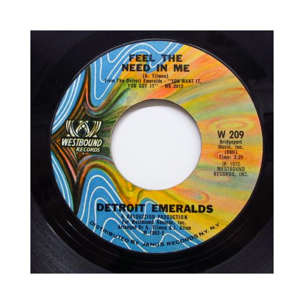 b/w There's A Love For Me Somewhere (US/Westbound-209/'72 Orig.Side Logo Color Label 45)‘71年名曲「ドゥ・ミー・ライト」他で有名な、甘茶SOULグルー...