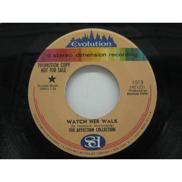 (US/Evolution-1013/'69 PROMO Credit Color Label 45)Norman Petty運営Mauds社作でも知られる、マイナー・カルト・ソフト・ロック・グループ「アフェクション・コレクション」、'69...