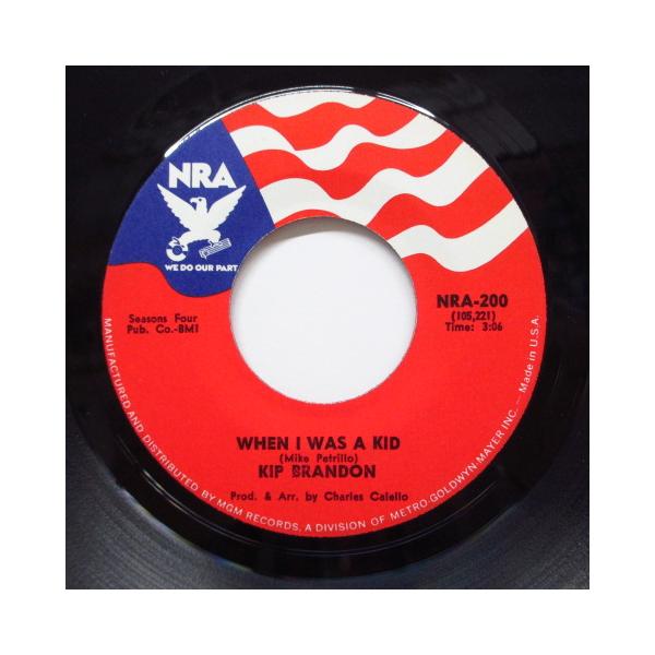 b/w It's A Lonely World (US/NRA-200/70's U.S.Flag Design Color Label 45)米マイナー・ブルー・アイドSOUL・ティーン・シンガー「キップ・ブランドン」、大手MGM社傘下N...