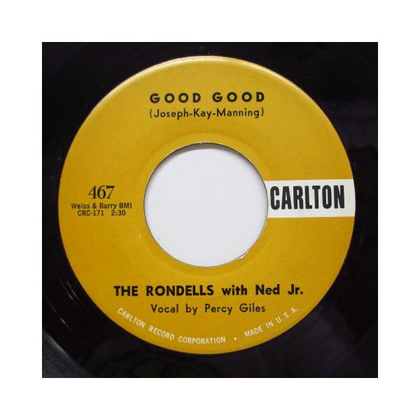 b/w Dreany (US/Carlton-467/'58 Orig.Side Logo Brown Label 45)  米サウス・キャロライナの黒人白人混成カルト・R&amp;Bグループ「ロンデルズ」、'58年SAX入り・ミッドテンポ...