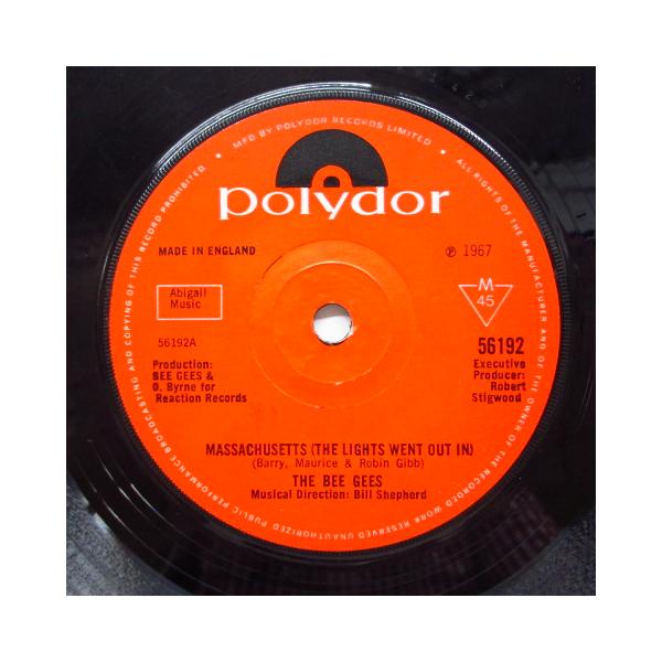 b/w Barker Of The U.F.O. (UK/Polydor-56192/'67 Orig.White Logo Red Label Flat Center MONO 45) 英国マン島出身ギブ兄弟トリオ大御所「ビージーズ」、'...