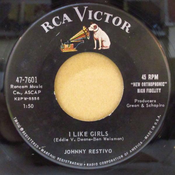 (US/RCA Victor 47-7601/'59 Orig.Round Logo &amp; Dog Top，Black Label Mono 45)ニューヨークのティーンポップ・ロッカー「ジョニー・レスティヴォ」の'59年デビュー・ヒ...