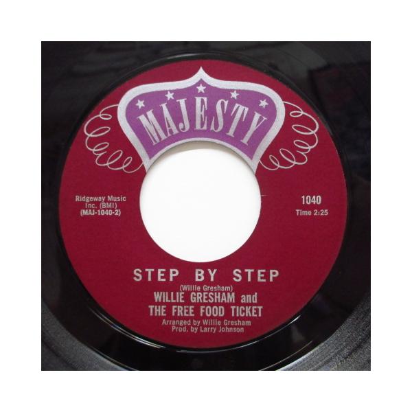 (US/Majesty-1040/'70 Orig.Silver Logo Maroon Label 45)L.A激マイナーSOULグループ「ウイリー・グレシャム＆フリーフード・チケット」、'70年発表唯一作と思われる、充実ホーンも最高な、...