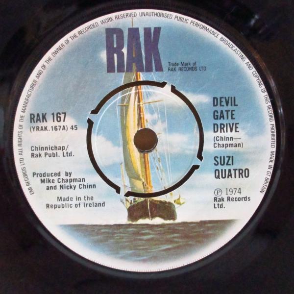 b/w「In The Morning」(UK/RAK 167/73.Orig.Sailboat Paper Label Round Centre 7")US女性ロッカーの先駆者「スージー・クアトロ」の74年シングル。英国大手レーベルRak社...