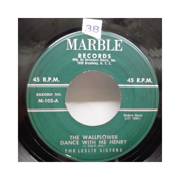 b/w I Need Your Love (US/Marble-102/Orig.Deep Green Label 45)米激マイナー・ガール・グループ「レスリー・シスターズ」、NYマイナーMarble社から'50年代末作と思われる、'54...