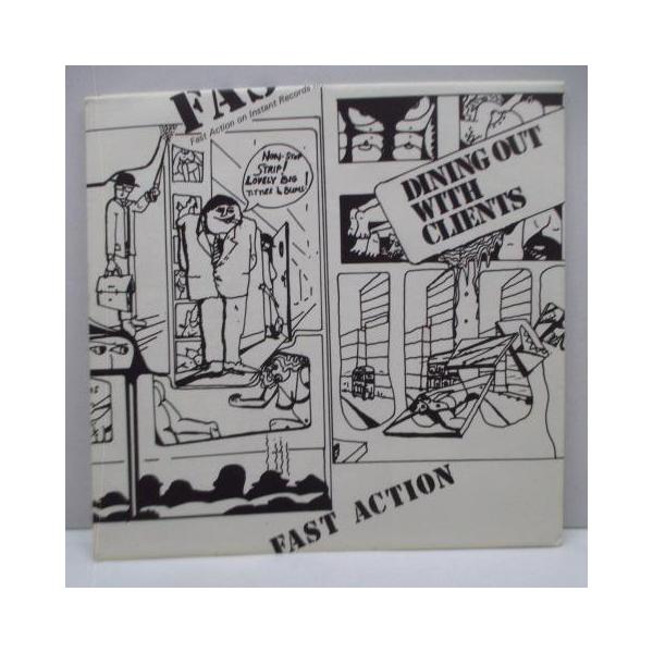 b/w 「Dining Out With Clients」 (UK/Instant M1 /80.Orig.White Label Flat Centre 7"+Poster CVR) 全く無名ながらかなりナイスな英国D.I.Y. WAVE...