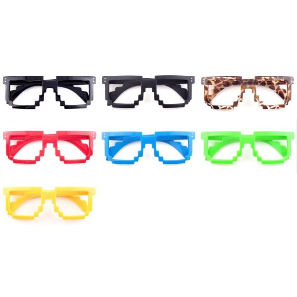 ・おもしろパーティーグッズ。インベーダー モザイク ブロック ドット 伊達メガネ サングラス。・レンズがないのでまつ毛がレンズにあたるストレスがありません。フラッシュ撮影時のレンズ反射も気になりません。・ソフトケース付・サイズ＿縦5cm 横...