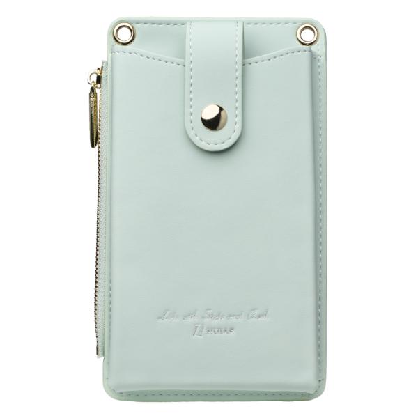 これひとつで身軽に外出できるNUIASのスマートフォンポーチ。磁石入りスナップでフタが素早く閉まり、落下や傷からスマホをガード。最大6.7インチ対応のU字開口で出し入れも快適。内装はカードポケット5枚（窓付き含む）とフリーポケット、紙幣や小...