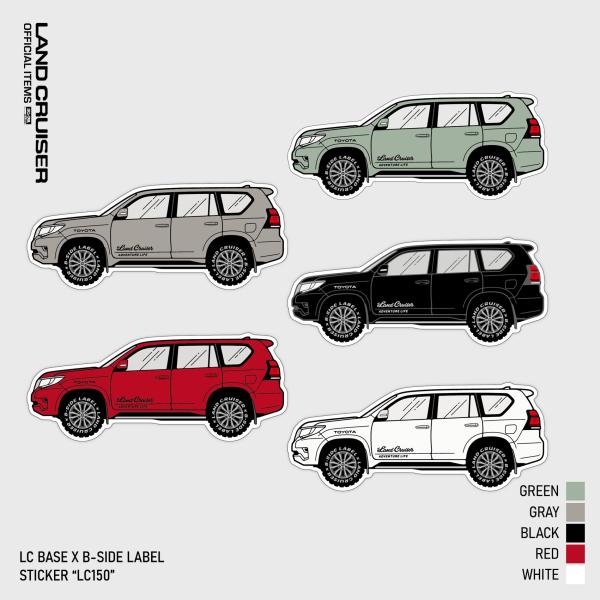 ランクルBASE × B-SIDE LABEL STICKER LC150ブランド：ランクルBASEオリジナルグッズ商品名：ランクルBASE × B-SIDE LABEL STICKER LANDCRUISER LC150、ランクルBASE...