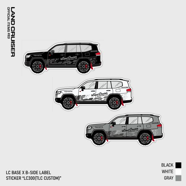 ランクルBASE × B-SIDE LABEL STICKER LC300（TLC CUSTOM）ブランド：ランクルBASEオリジナルグッズ商品名：ランクルBASE × B-SIDE LABEL STICKER LANDCRUISER LC...