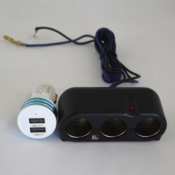 品番 ACS-03US品名 電源取り出し用セット 増設3連 シガーソケット ＋ シガー用USB×2P ソケット ACS-03US●車のシガーソケットを利用して、車から電源を取る事ができる便利なパーツが色々あります●この商品のようなシガーソケ...