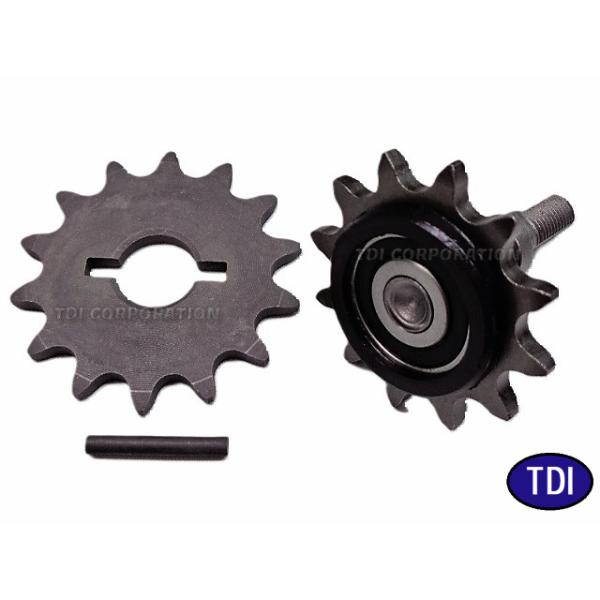 クボタ コンバイン用 3点セット駆動スプロケット14（純正品番：5H803-46840に互換）シャーピン(純正品番：5H803-46950、純正部品)テンションスプロケット12(純正品番：５H９４７ー５４１４２、５H６０１ー５４１４３、５H...