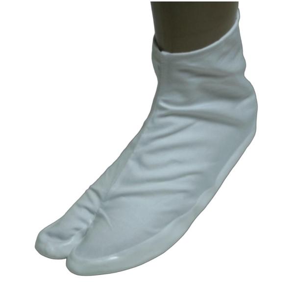 阿波踊り足袋 ゴム張り足袋 ４枚こはぜ お祭り足袋 男踊り用足袋 【メール便ＯＫ】 阿波踊り用品■サイズ　25.5cm■カラー　白■こはぜ　4枚こはぜ■素材　表　地： 綿 100%　甲裏地： 綿 100%　底　地： 綿 100%　ゴム部：塩...