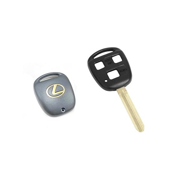 レクサス純正トランスミッターカバー付！ブランクキー※キーは社外品となります。※レクサストランスミッターカバーはグレー色となりツートンカラーのようになります。安く鍵を作りたいお客様必見！！トランスミッターは純正の物をご使用下さい。電池交換の要...
