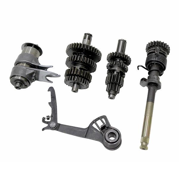 【 4速ロータリーミッション 副速ギヤ軸/シフトドラム/キックギヤ軸/シフトアーム セット 社外品 】ホンダ スーパーカブ/ダックス/シャリー/モンキー/その他4ミニ 等に！ギヤ/シフトドラム/キックスピンドル/シフトアーム がセットになっ...