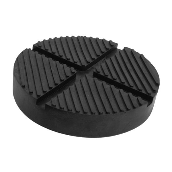 タイヤ交換や車両メンテナンスにおすすめです。被せるだけの簡単取付け。耐久性・耐摩耗性に優れた素材を使用しております。車体を保護し、ジャッキポイントの曲りや滑りを防止します。サイズ：直径125mm 高さ26mm 溝幅10mm 溝深さ5mm重さ...