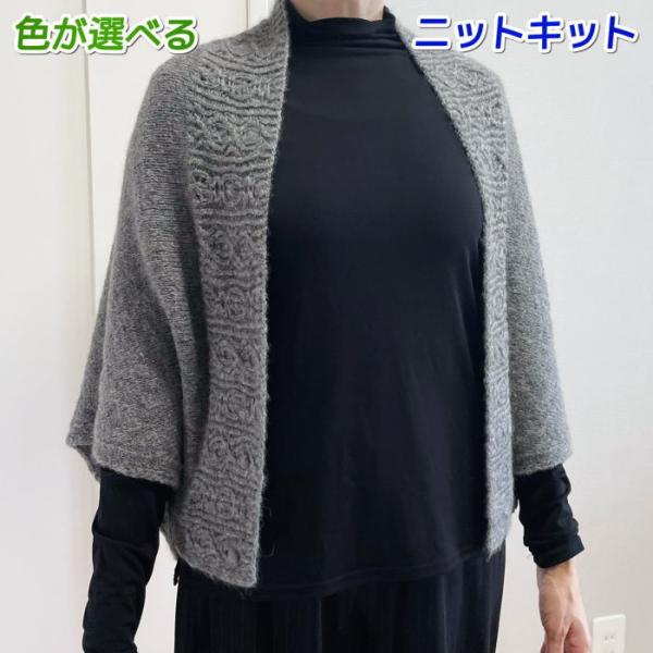 ●こちらは毛糸とテキストに加え、編み針もセットになっていますソノモノシリーズの中でも抜群の肌触り！ソノモノロイヤルアルパカで編むマーガレットのニットキット（編みものキット）編み針、無料編み図付きです前立てと裾に模様の入ったゆったりデザイン！...