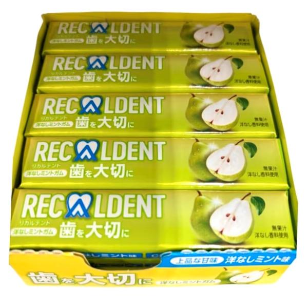 ■商品説明　・RECALDENTガムの新しい洋なしフレーバーは、日本人に馴染み深い秋の果物をイメージした爽やかな味わいが特徴です。・洋なしは「好きな果物ランキング」や「食欲の秋に食べたい旬の食材・果物ランキング」で常に上位にランクインする人...