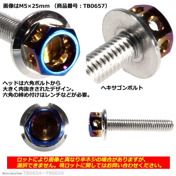 キャップボルト M5×15mm P0.8 ヘキサゴン ステンレス シルバー＆焼きチタンカラー 1個 TB0656 :TB0656:TECH-MASTER - 通販 - Yahoo!ショッピング