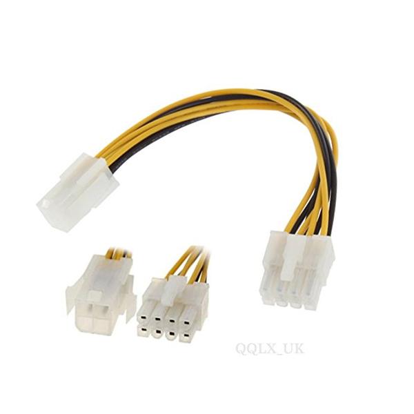ATX12V 4ピン → EPS12V 8ピン 電源変換ケーブル 15.5cm [ATX4PEPS8P-155]ATX電源4ピン12Vコネクターは8ピン12Vコネクタへ変換します。本ケーブルは1x ATX 12V 4ピンメスコネクター＆1x...