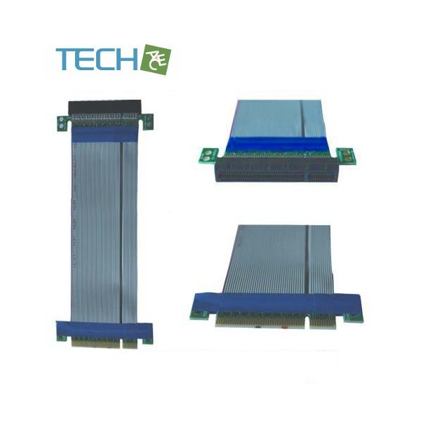 1スロット 片側 8xオス 片側8xメス PCI-E ライザーカード リボンケーブル 拡張カード 拡張スロット [CP-PCIE100-8-RC]PCI-E Flex ケーブルドライバーは不要ケーブル部分はホットスワップ対応なしPCIスロッ...