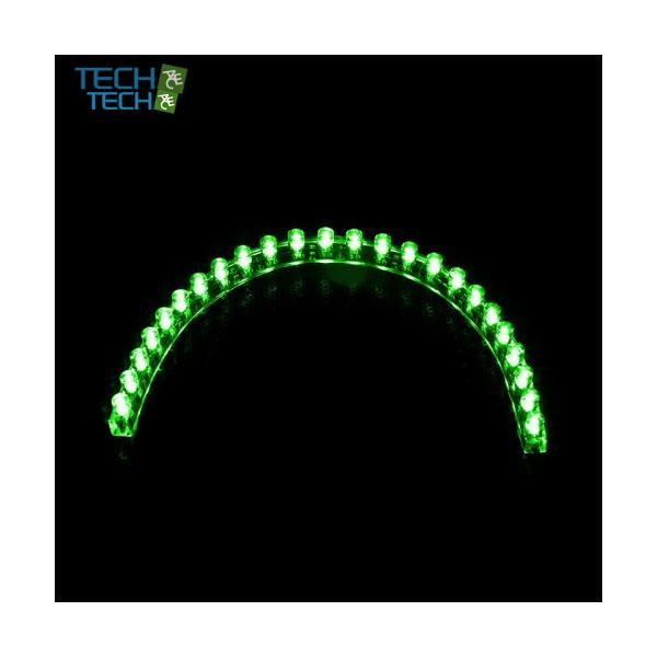 LAMPTRON FLEXLIGHT STANDARD - 24 LEDs - Green（緑）ストリップライト PC LEDテープライト LEDモール 12V 4ピン柔軟性と防水性に富んだ水冷却システムファン用の24LED Flexライト...