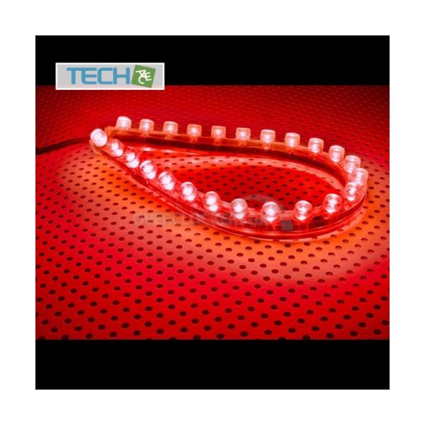 LAMPTRON FLEXLIGHT STANDARD - 60 LEDs - レッド（赤）ストリップライト PC LEDテープライト LEDモール 12V 4ピン柔軟性と防水性に富んだ水冷却システムファン用の60LED ライトカラー：レッ...