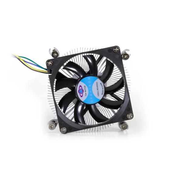 Dynatron T450 LGA1200/115X 1.5U Mini-ITX CPUクーラー ヒートシンク [T450]静かな50x50x10mmファン、GPUソリューション用の2ピンコネクタを備えたスタイリッシュなアクティブチップセッ...