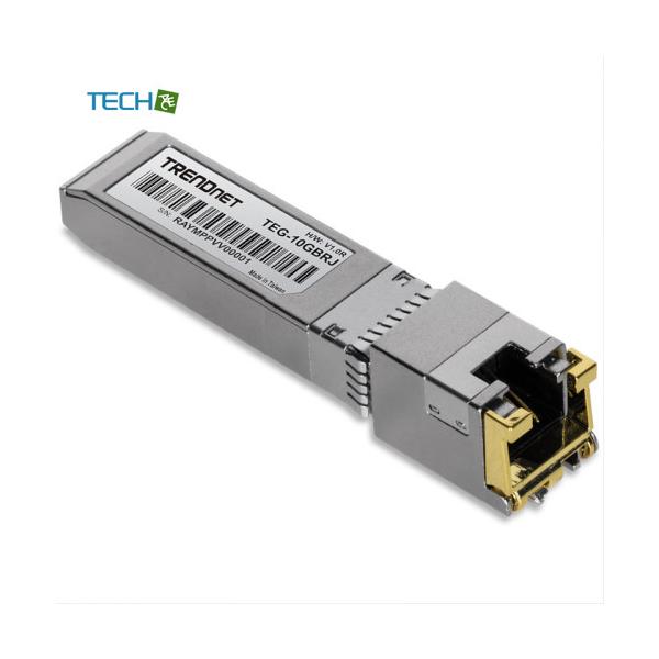 Trendnet 10G RJ-45 Copper SFP+ Module SFPモジュール [TEG-10GBRJ]　 標準のSFP+スロットをRJ-45マルチギガビットポートに変換。●cat6aケーブル（またはそれ以上）を使用して、最大...