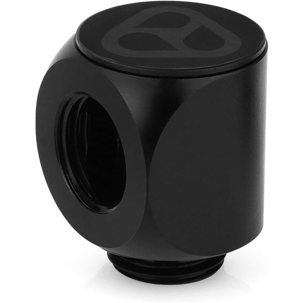 Thermal Grizzly DeltaMate Rotary 90° Black 接続パーツ 水冷パーツ G1/4 フィッティング コネクター 継手　[TG-DM-FIT-0003]●カスタム水冷向け高品質フィッティングカスタム水冷ルー...