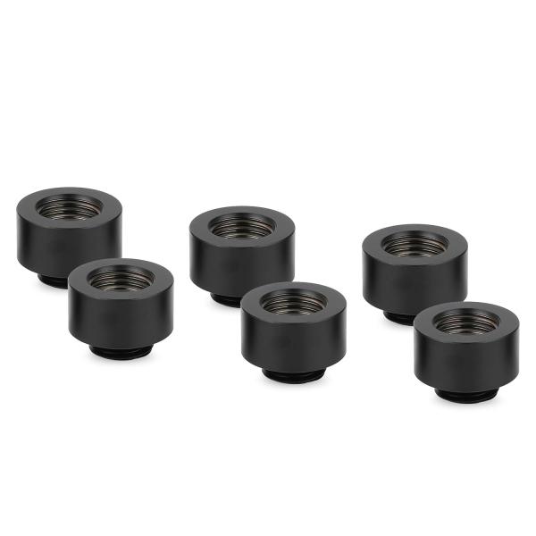Thermal Grizzly DeltaMate Extender MF10 Black 6個パック 接続パーツ 水冷パーツ G1/4 フィッティング コネクター 継手　[TG-DM-FIT-6006]●カスタム水冷向け高品質フィッティン...