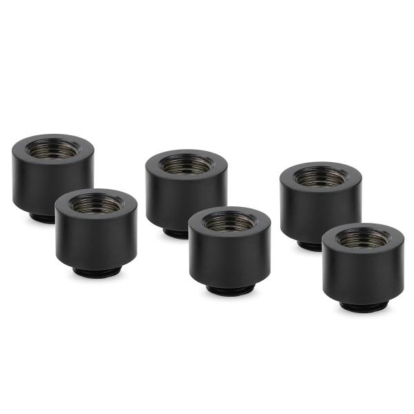 Thermal Grizzly DeltaMate Extender MF14 Black 6個パック 接続パーツ 水冷パーツ G1/4 フィッティング コネクター 継手　[TG-DM-FIT-6007]●カスタム水冷向け高品質フィッティン...