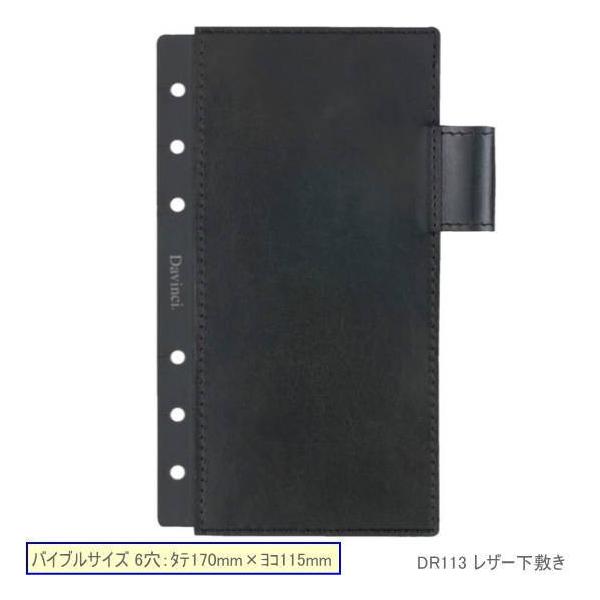 システム手帳リフィル　バイブルサイズ6穴　合皮製下敷き　レイメイ