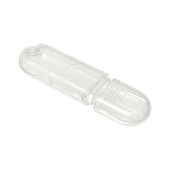 USBメモリ用ボディー 外殻クリア 透明、ストラップ穴有り内部サイズ（基板部）：30mm x 11mm x 高さ5mm殻割り修理後のボディー用としてご使用いただけます。小さな爪による嵌め込み式の組立てになっておりますが、保持力が弱い為接着剤...