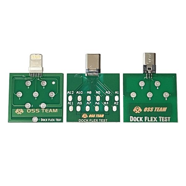 スマートフォンやタブレットなどのポータブル機器の入出力ジャックの電圧や抵抗値などをテストする為の基板Lightning/USB-C/micro USB 3種類セット各ジャックのピンアサインは個別の機種により異なる為、各機器のサービスマニュア...